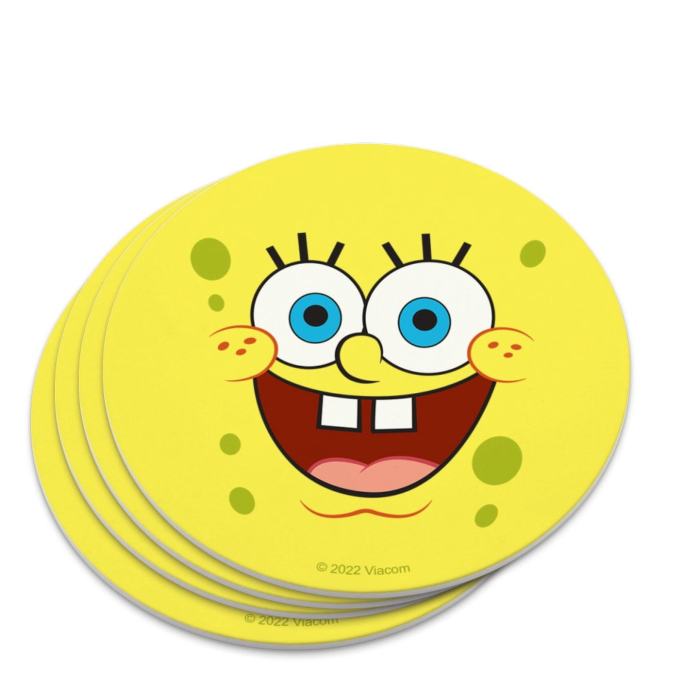 SpongeBob Goofy Smile Face Novelty Coaster Set - Walmart.com