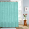 Bathroom Shower Curtain Rustic Linen Texture Waterproof Shower Curtains ...