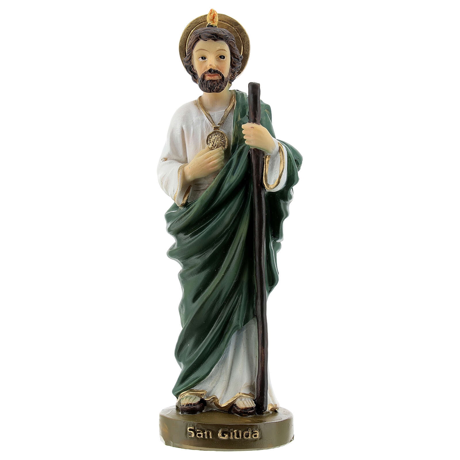 Figura Italiana de Resina San Judas Tadeo Paben 15cm Pintada a Mano ...
