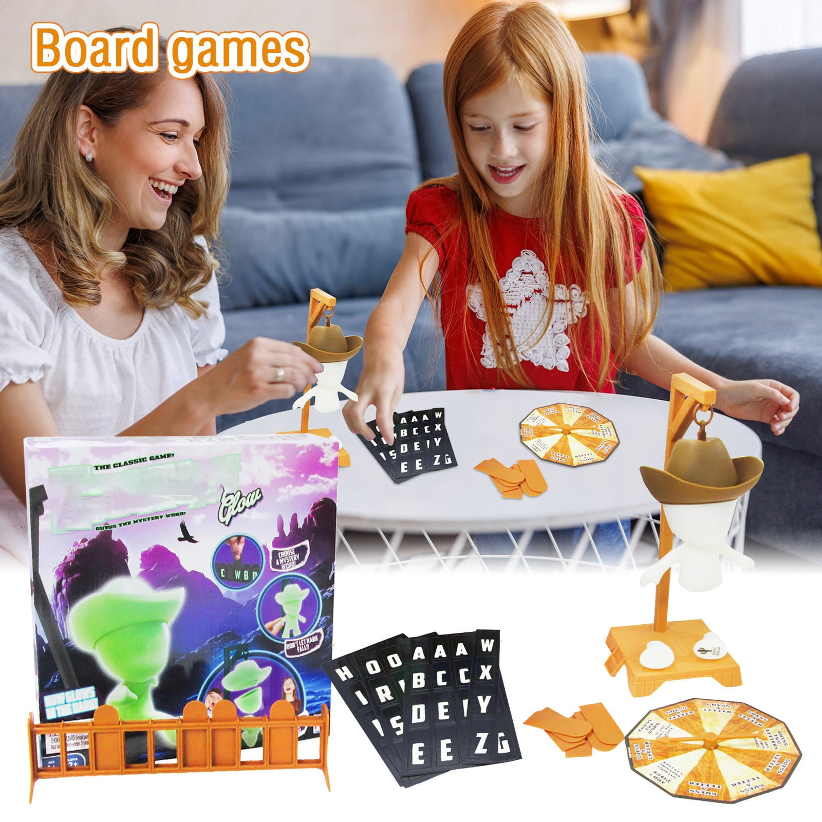 Hankman Glow, Magnetic Hangman Mystery Word Guessing Game for Kids ...