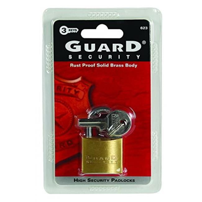 Guard Security 623 1.25 in. Brass Key Padlock, Black - Walmart.com