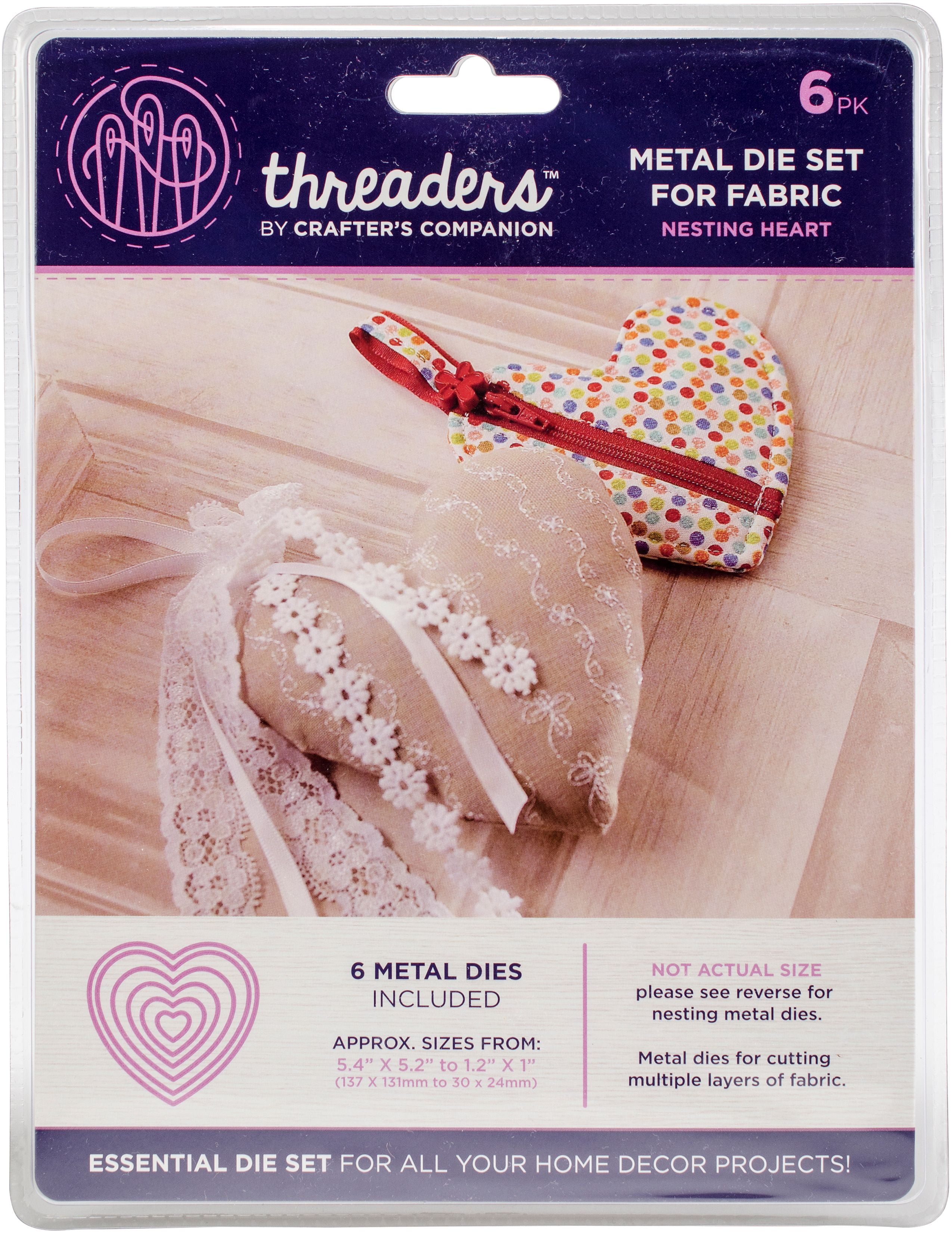 Threaders Nesting Heart Dies for Fabric: 6 Pack - Walmart.com
