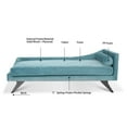Modern 67"Indoor Right Square Arm Reclining Lounge with Pillow, Velvet ...