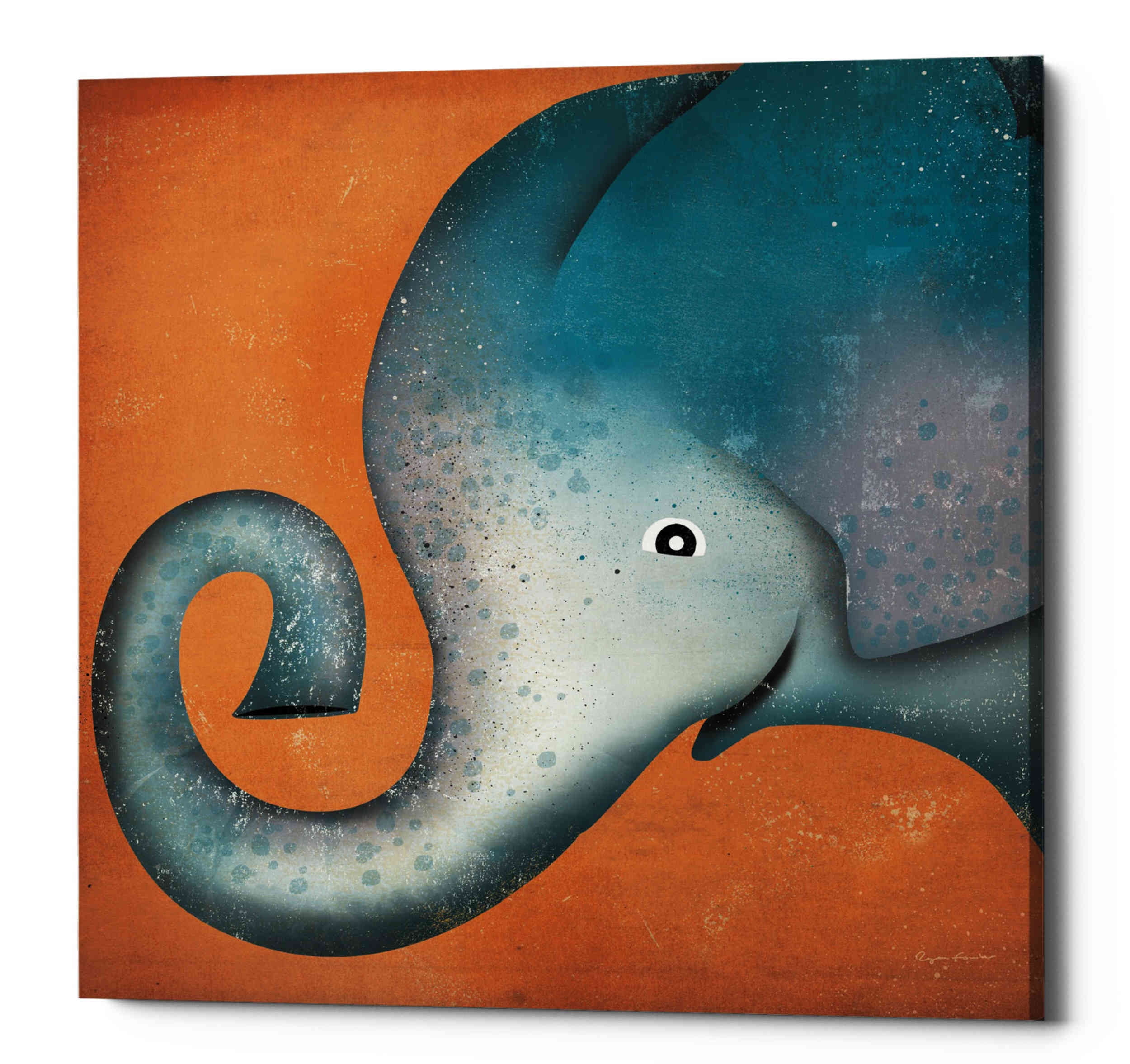 Epic Graffiti 'Elephant Wow' by Ryan Fowler, Canvas Wall Art, 26"x26 ...