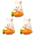 pdqouc 3pcs Cute Resin Figurine Bunny Ornament Small Animal Statue DIY ...
