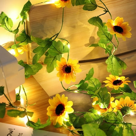 Artificial Sunflower Led String Light for Home Wedding Party Bedroom ...