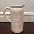 Rae Dunn LOVE POTION Ceramic Double-sided Pitcher 9" H Reverse side has ...