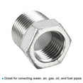 Uxcell 3/8 PT Male to 1/4 PT Female 304 Stainless Steel Pipe Fitting Reducing Hex Bushing ...