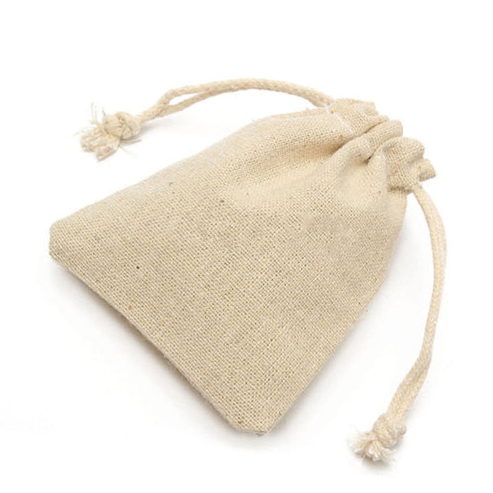 Click here for Amdohai 50pcs Natural Burlap Bags Linen Pouches Sa... prices