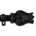 Tulip 1" Curtain Rod 120-170 inch - Black - Walmart.com