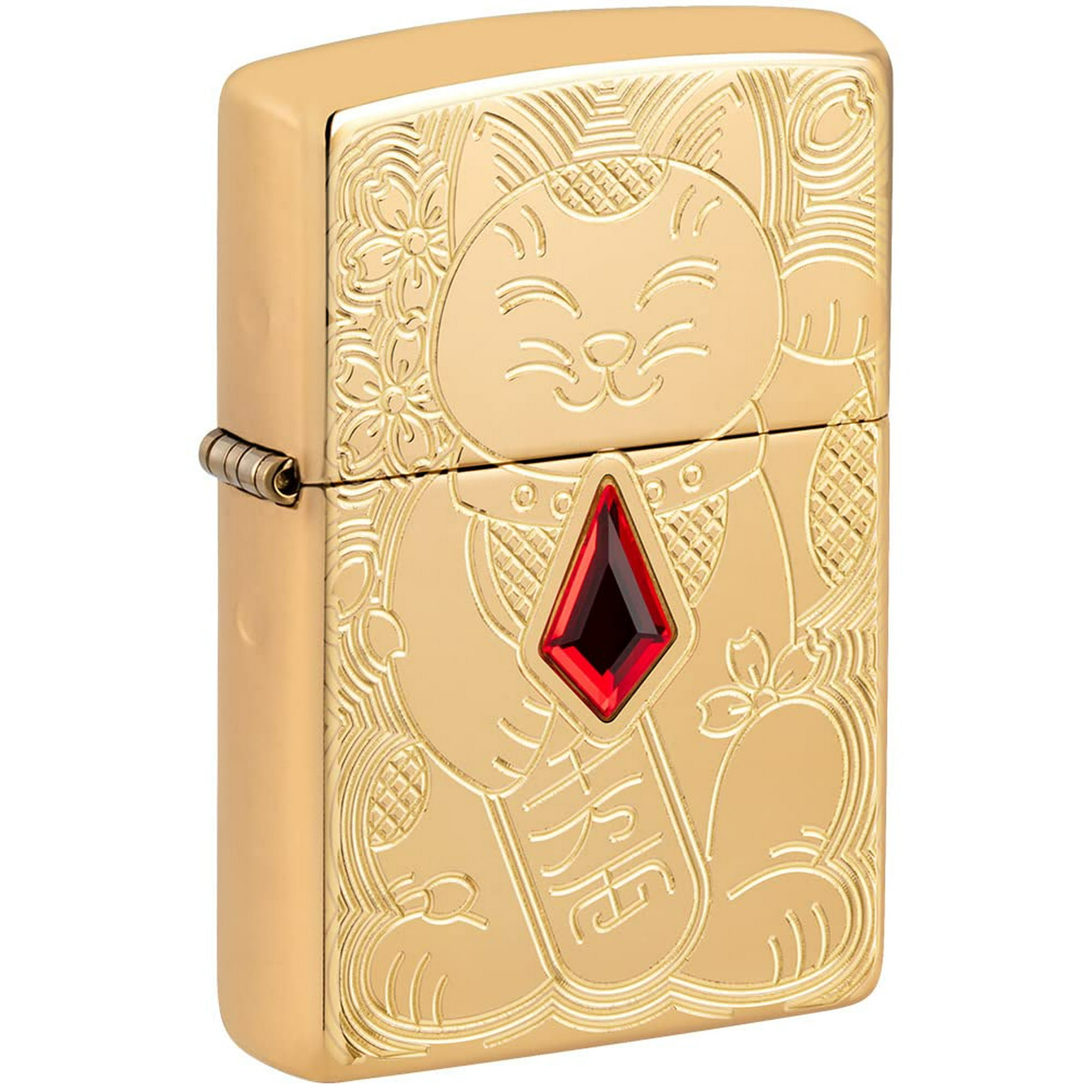 Click here for Zippo Lucky Cat Design Armor High Polish Brass Poc... prices