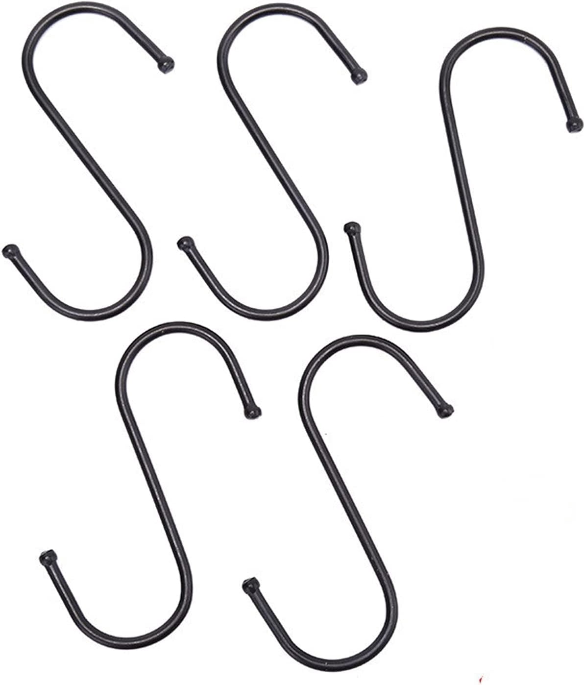 S Hooks Black S Shaped Hooks Kitchen Pans Pots Bag Towels Hanging ...