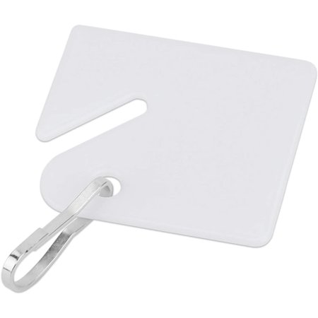 Pawfly Slotted Rack Key Tags with Snap Hook, White, Pack of 50 ...