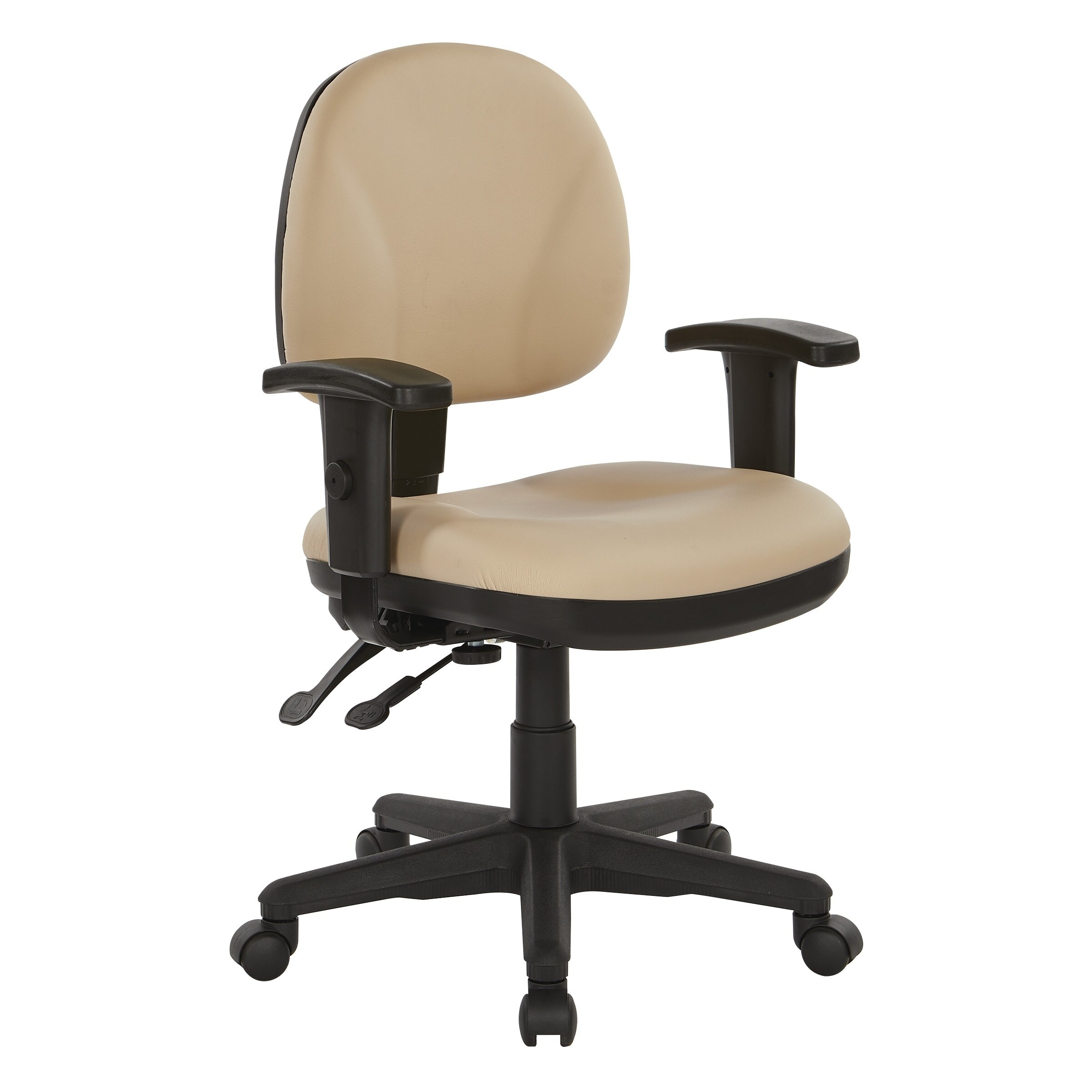 Office Star Products Sculptured Ergonomic Fabricated Office Chair Buff ...