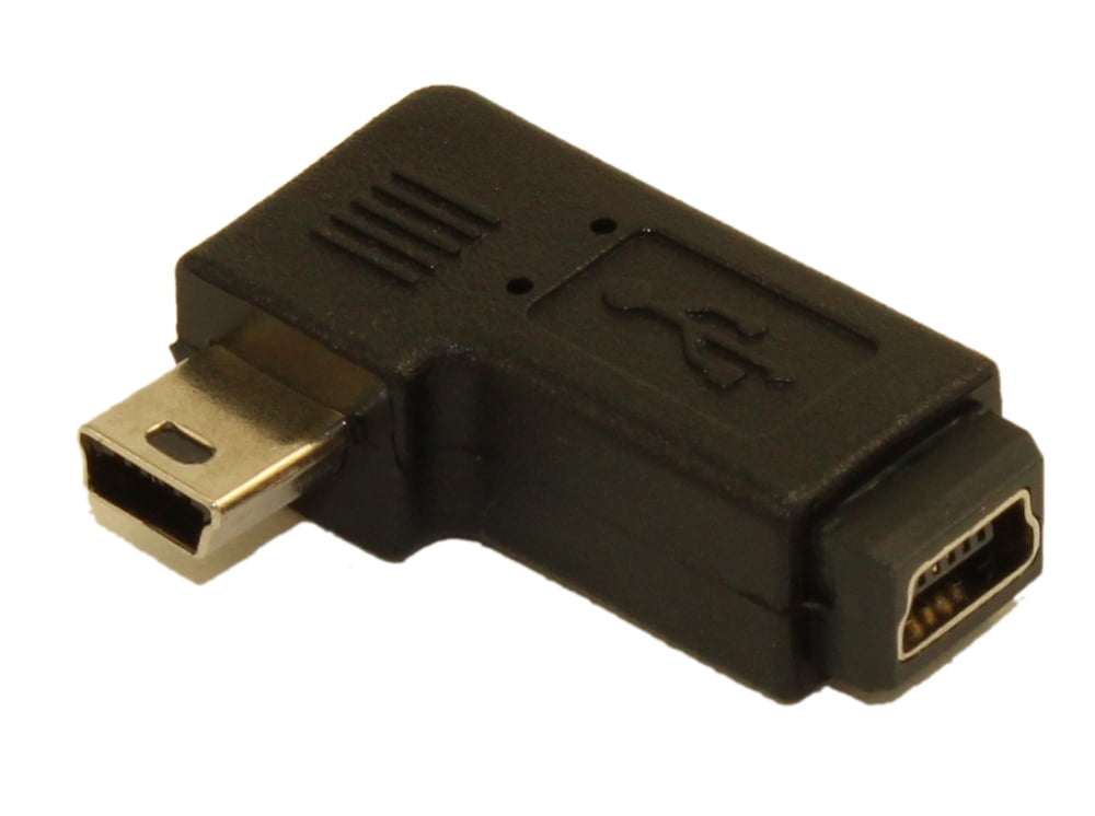 Mini-B 5pin Male to Mini-B 5pin Female Right Angle Adapter - Walmart.com