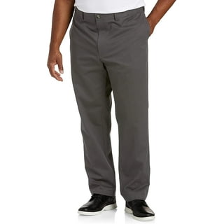 George Men's and Big Men's Wrinkle Resistant Pleated Twill Pants ...