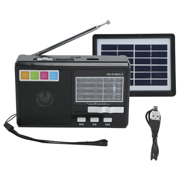 Radio FM, Radio de carga solar Radio portátil Radio exterior ...