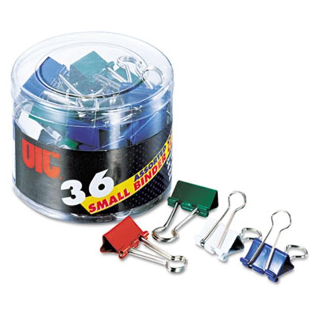 Officemate Binder Clips Metal 3/4'' Assorted Colors 36/Pack - Assorted ...