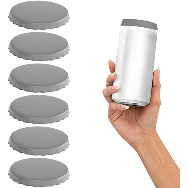 Nvzi Soda Can Lids 6-Pack, Reusable Silicone Soda Saver Can Lids, Soda ...