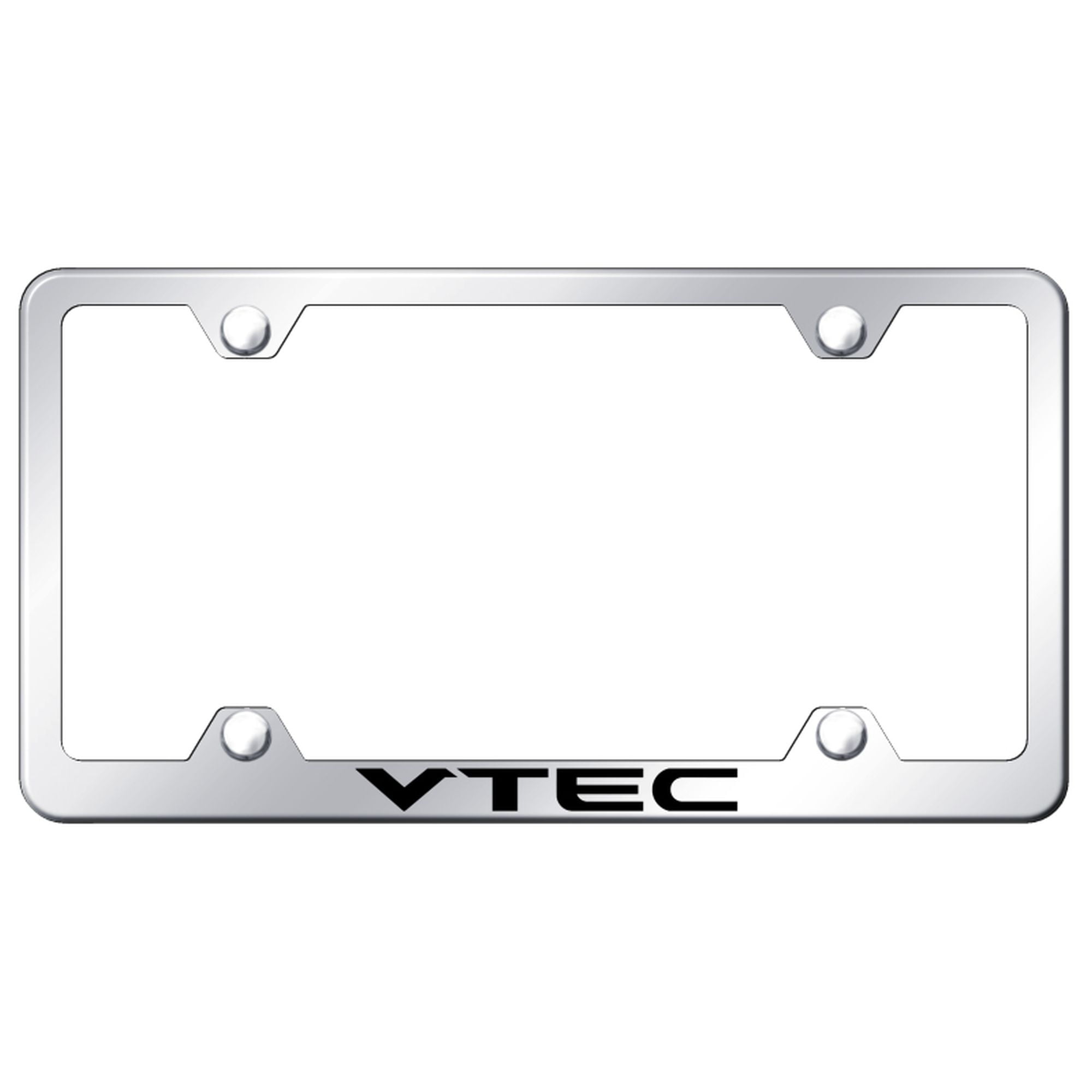Honda VTEC Laser Etched Stainless Steel Wide Body License Plate Frame ...