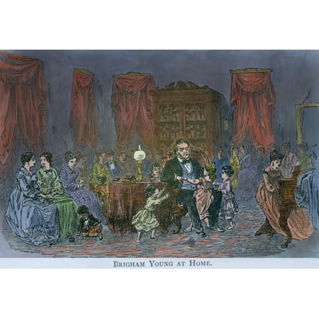 Brigham Young At Home With Sixteen Of This 20 Wives And A Few Of His 57 ...