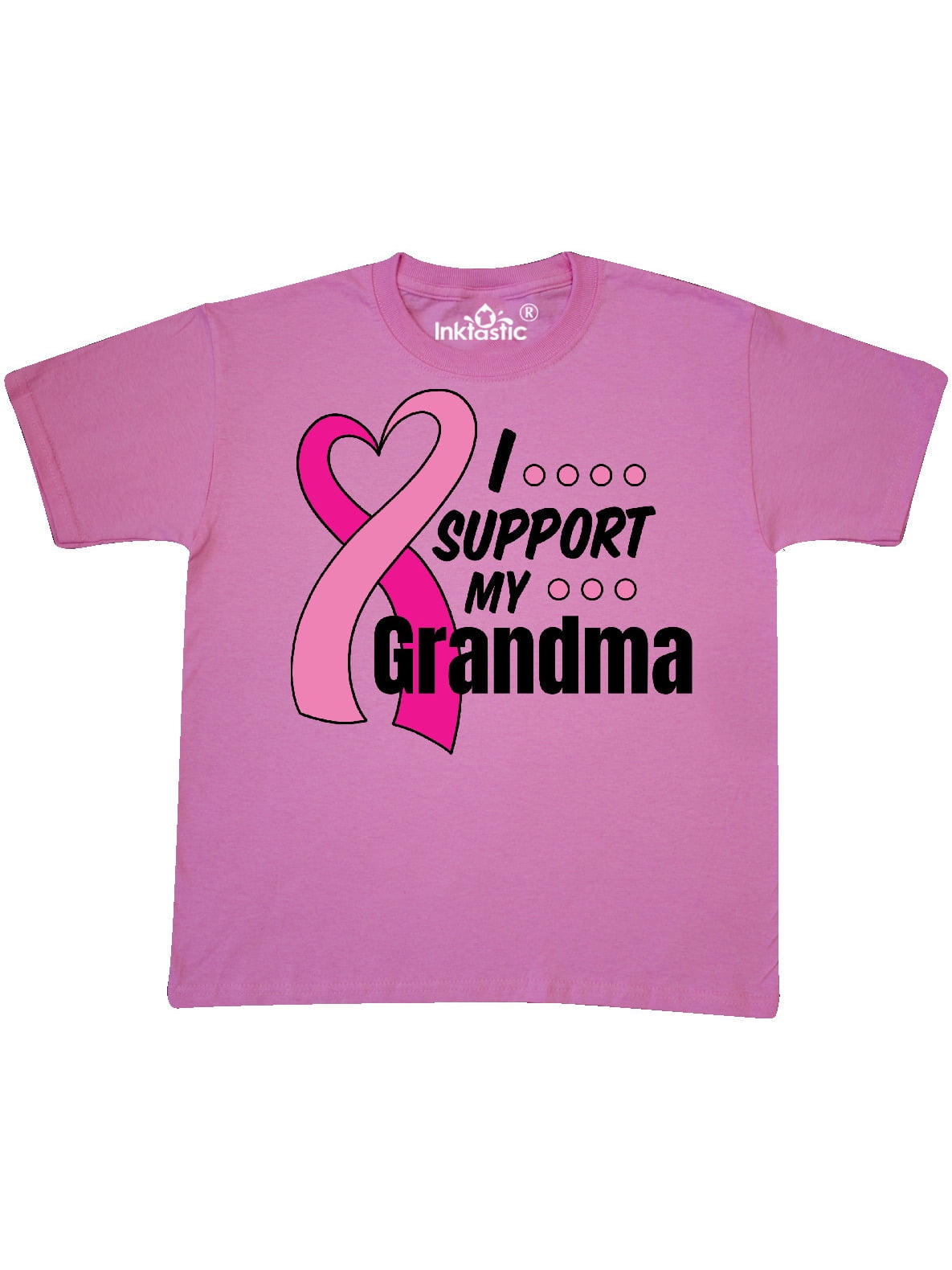 Inktastic Breast Cancer Awareness I Support My Grandma Pink Ribbon Youth T-Shirt - Walmart.com
