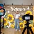 12x8ft Photo Backdrop, Home Sunflower Soft Polyester Backdrop Curtains ...