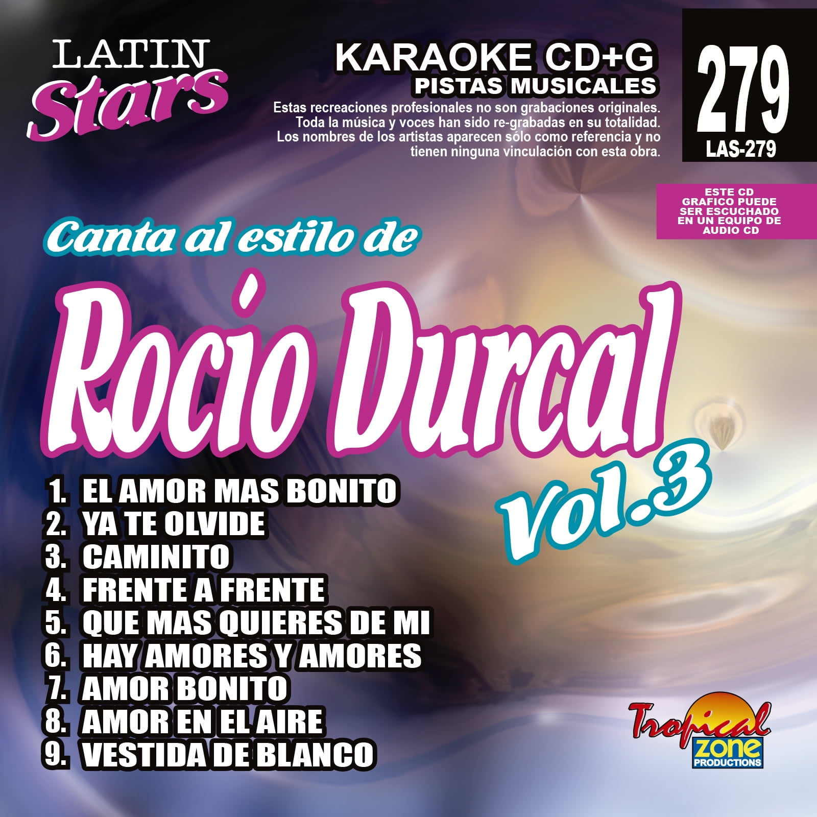 Karaoke Latin Stars 279 Rocio Durcal Vol. 3 - Walmart.com