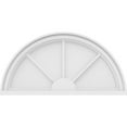 Ekena Millwork 28"W x 14"H x 2"P Half Round 3 Spoke Architectural Grade ...