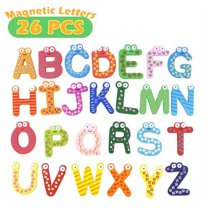 Colorful Letter Magnets, 26 ABC Alphabet Refrigerator Magnets (BPA Free ...