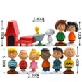 Cute 12 Pcs Cartoon Character Peanuts,Red House and Dog Set 2 Inch Mini ...