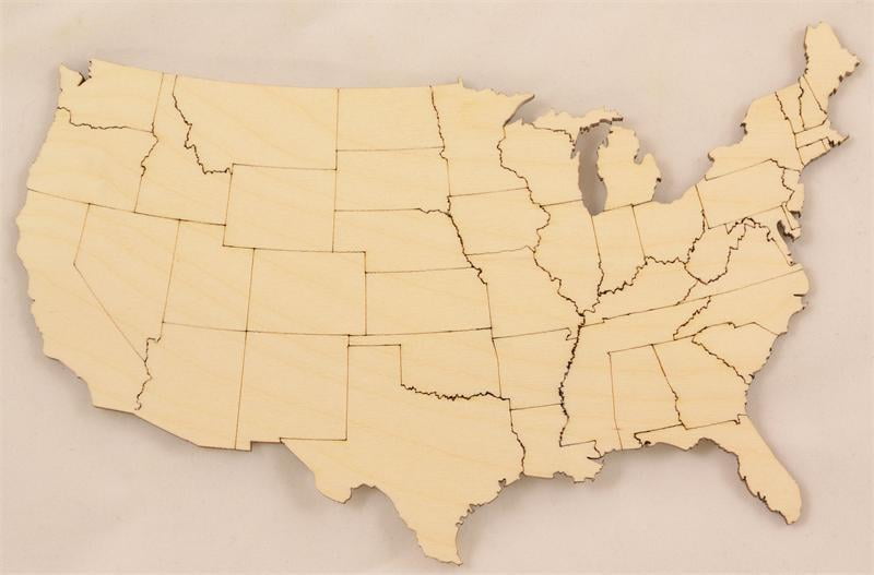 United States Map with States - Walmart.com