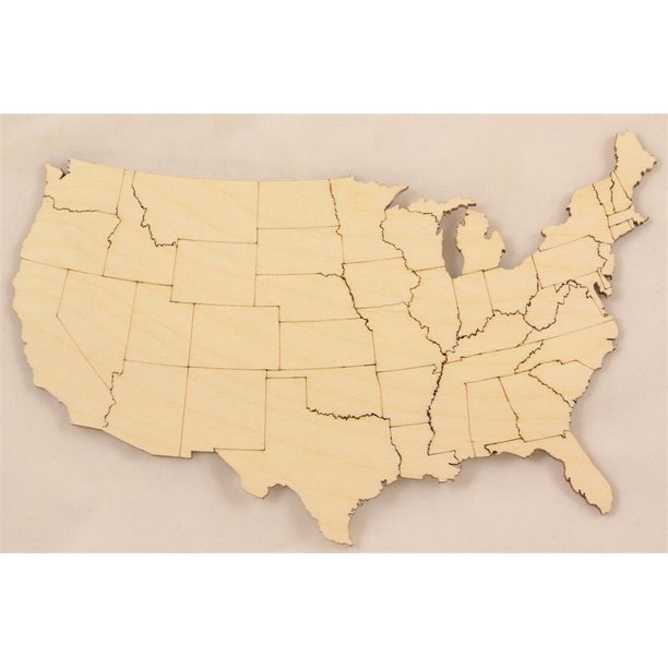 United States Map with States - Walmart.com