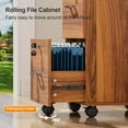 PurelyGoods 2-Drawer Rolling File Cabinet with Lock, Wood Mobile Filing ...