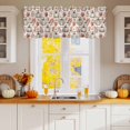 Curtain Valance for Windows, Autumn Thanksgiving Pumpkin Kitchen ...