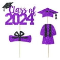 Xeyise 4/16Pcs Cake Toppers 2024 Graduation Table Centerpieces Eco ...