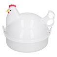 BOKYAN Chicken-Shaped Microwave Egg Cooker, Heat Resistant 4-Egg Boiler ...
