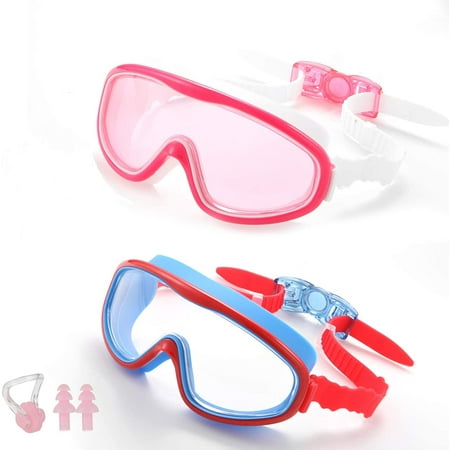 2 Pack Swimming Goggle for Kids Teen, No Leak Anti-Fog UV Protection ...