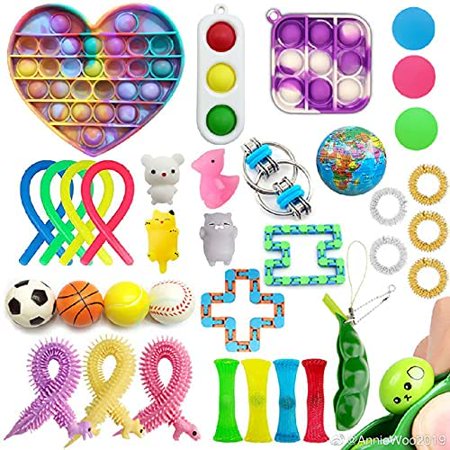 35 Pack Sensory Fidget Packs Push pop pop Autism Special Dimple Sensory Toys Sets for Kids ...