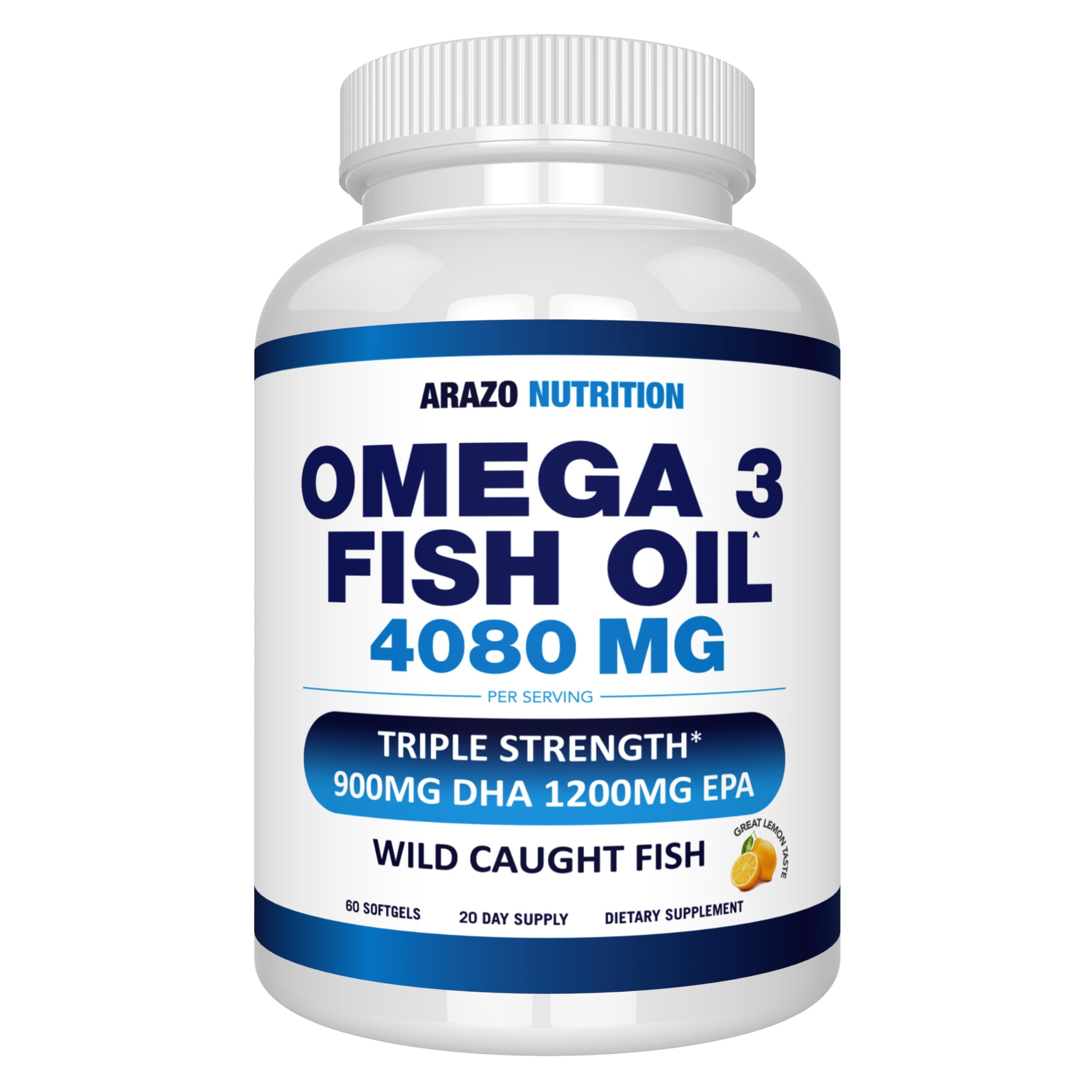 Aceite de pescado Omega 3 de Supplement Arazo Nutrition Wild Caught 60 ...