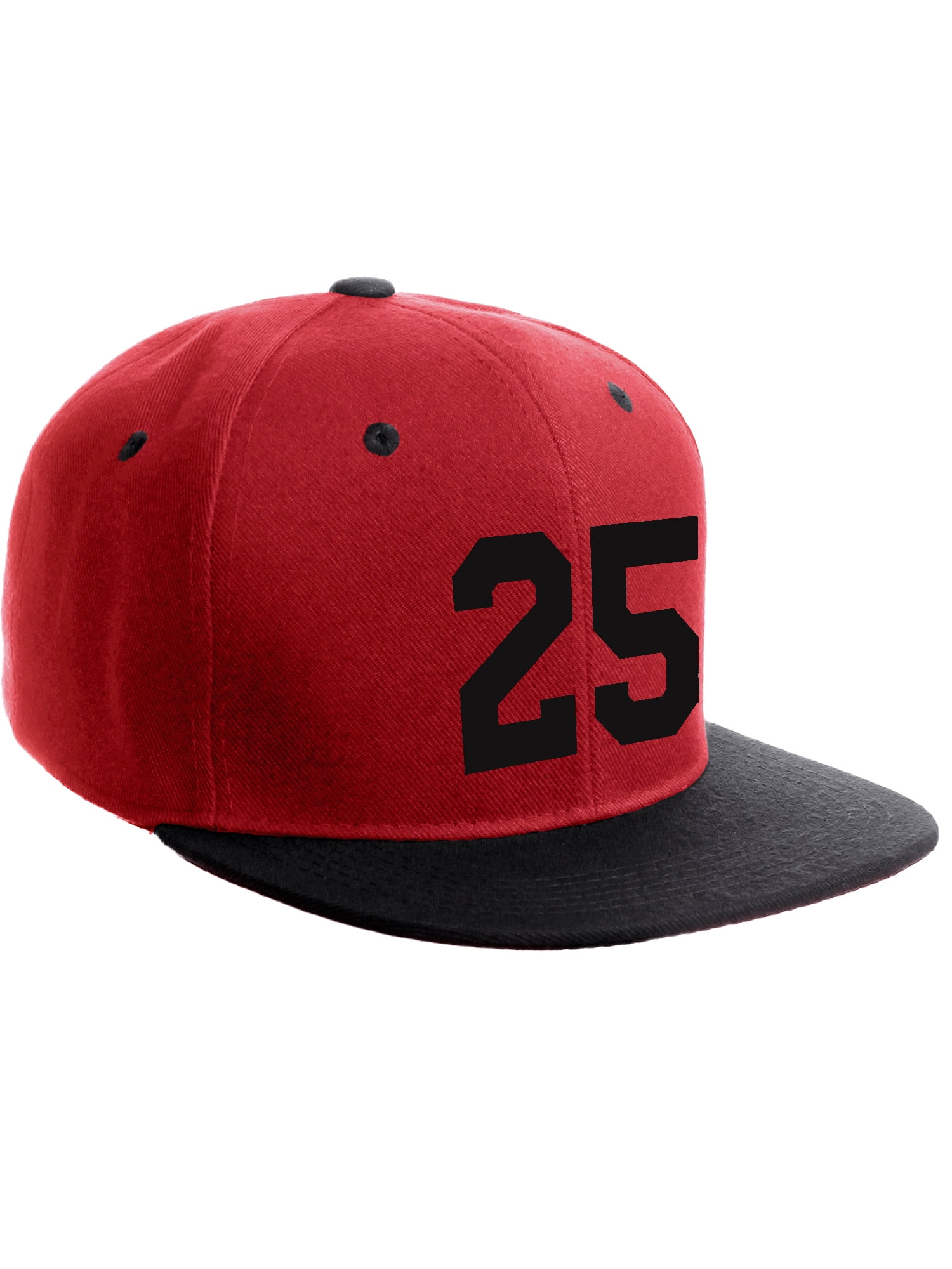 Classic Flat Bill Visor Snapback Hat Custom Color Player Team Numbers ...