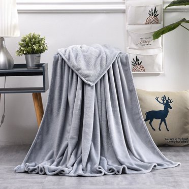 TAIAOJING Super Soft Warm Solid Warm Micro Plush Blanket Throw Rug Sofa ...