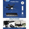 28 Inch Socket Fan Light with Remote Control, Screw in E26/E27 Ceiling ...
