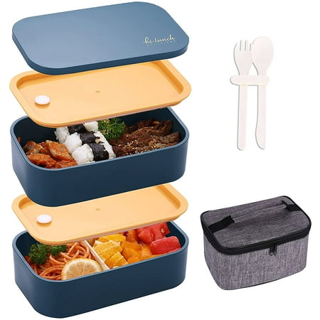 Stackable Bento Lunch Box Stainless Steel Bento Lunch Container with ...