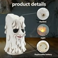 Scary LED Strawman Vintage Square Battery Powered Flameless Candle For ...