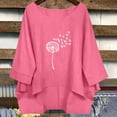 PBFRDSJ Womens Cotton Linen Tops Boho Floral T-Shirt Irregular Hem ...