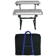 Rockville Z45W Z-Style 2-Tier Keyboard Stand+Wheels+Bag+Adjustable ...