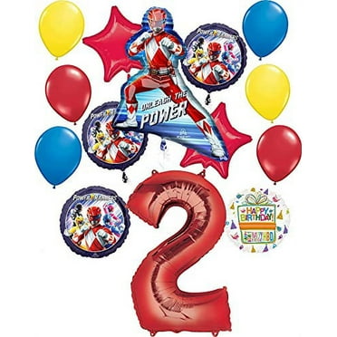Power Rangers Birthday Party Supplies Unleash the Power Balloon Bouquet ...