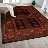 Luxe Weavers Boho Red 8x10 Area Rug, Geometric Living Room Carpet ...