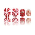 Christmas Full Covers on Nails Candy House Glittering False Nails ...